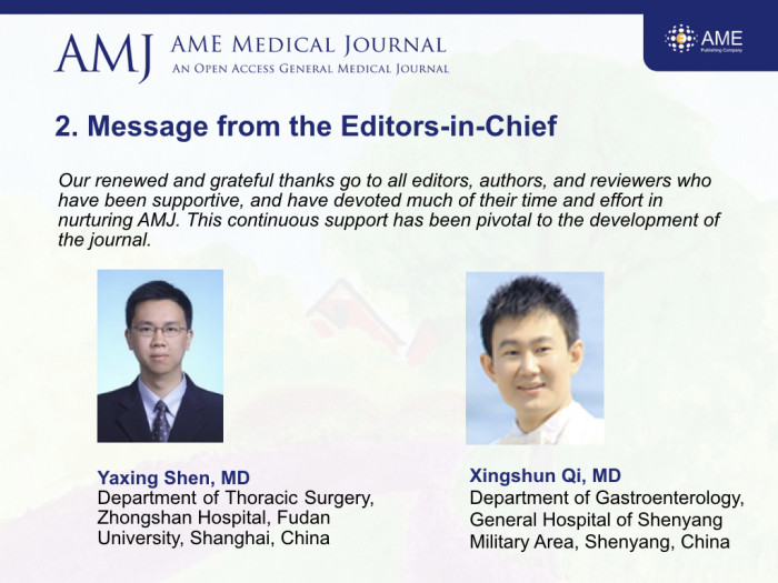 2018 Annual Report of AMJ - AME Medical Journal